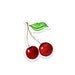 Watercolor Cherry Sticker, Durable Vinyl Die-cut Decal - Etsy