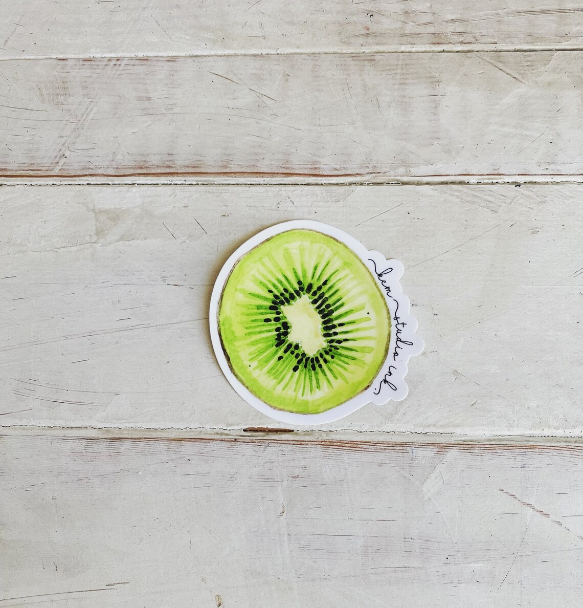 Watercolor Kiwi Die-cut Sticker - Etsy