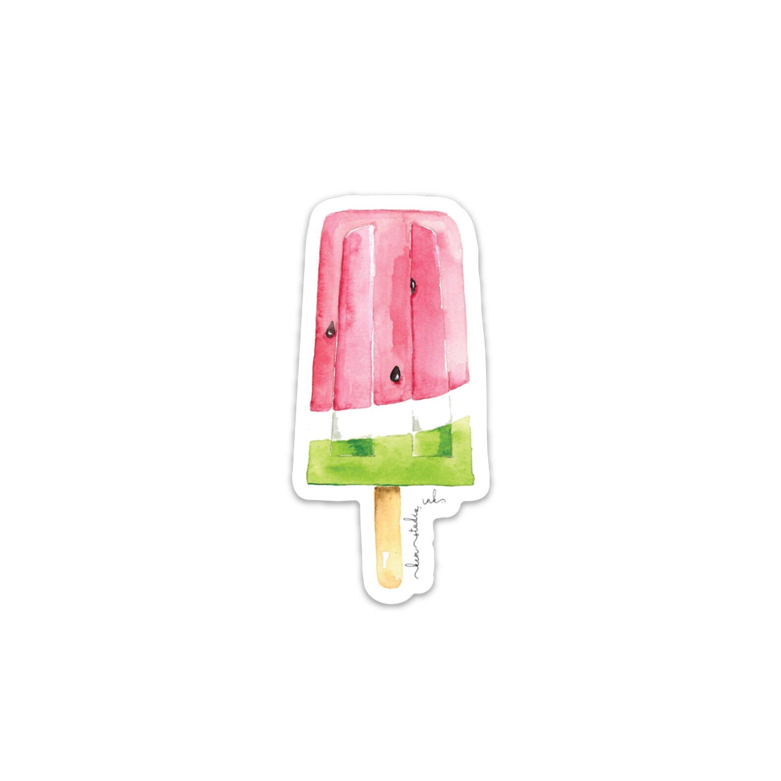 Watermelon Popsicle Sticker - Etsy