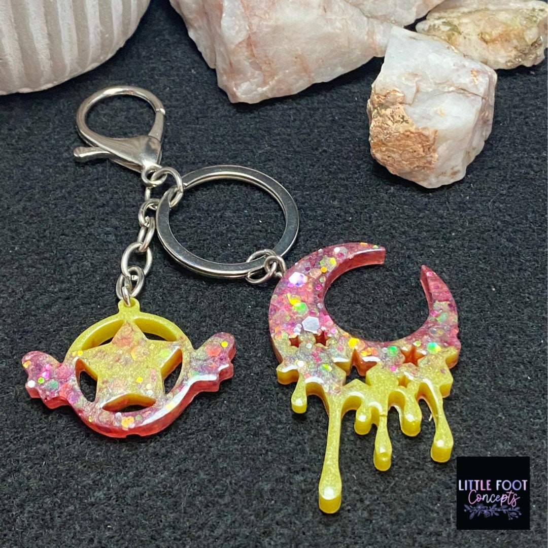 Silver Sailor Moon Keychains - Etsy