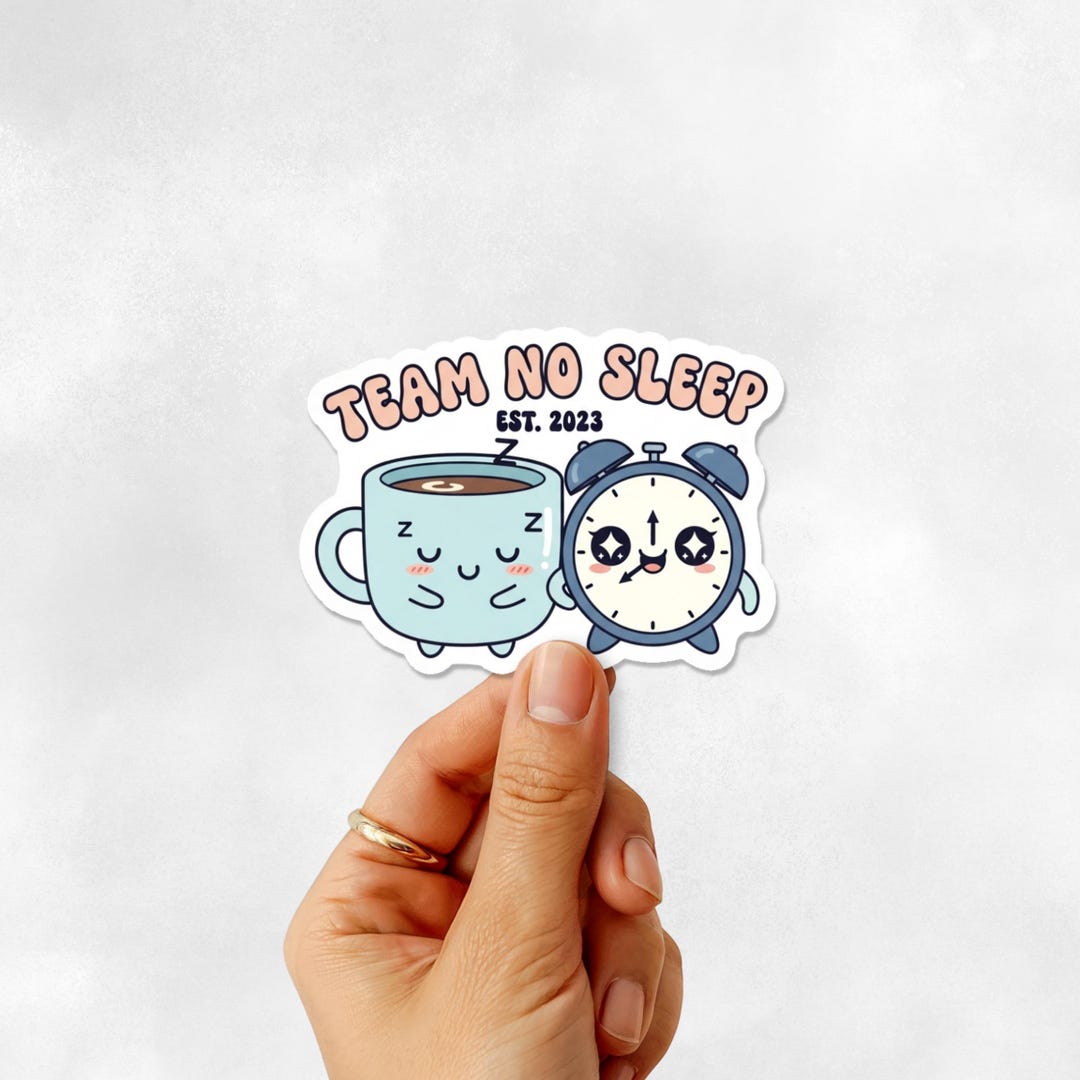 3PCS Team No Sleep Sticker, Funny New Mom Gift Est 2023, Tired as A ...