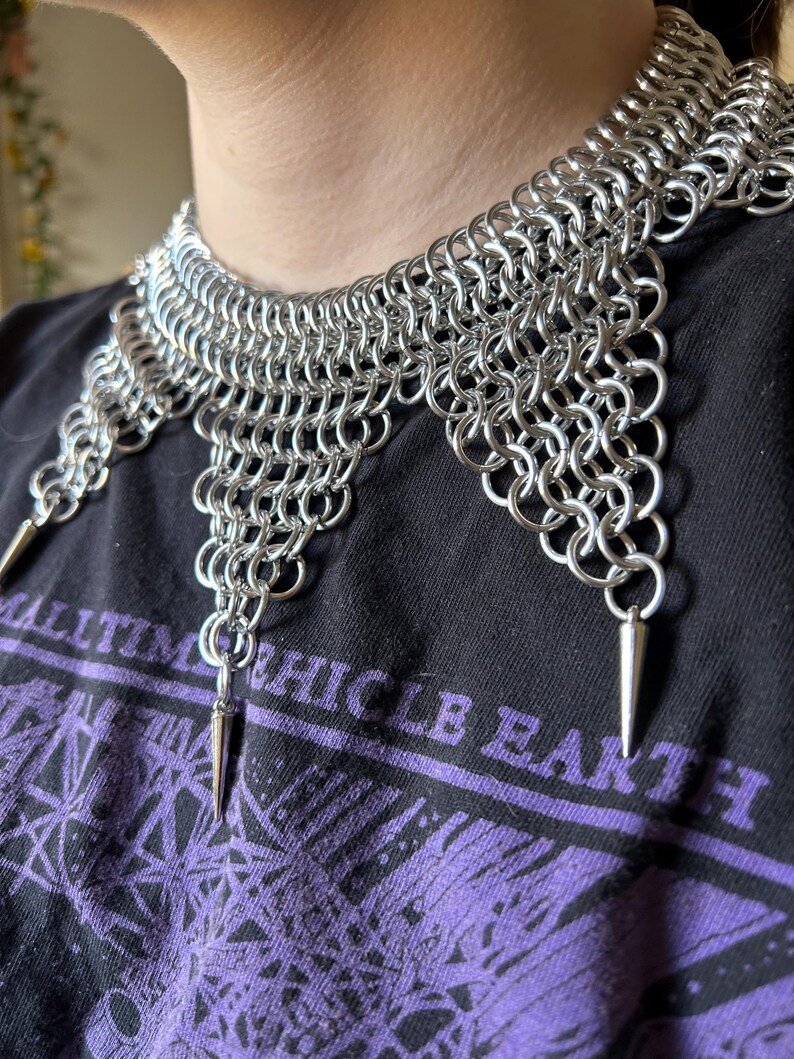 Spike Chainmail Jesters Collar - Etsy