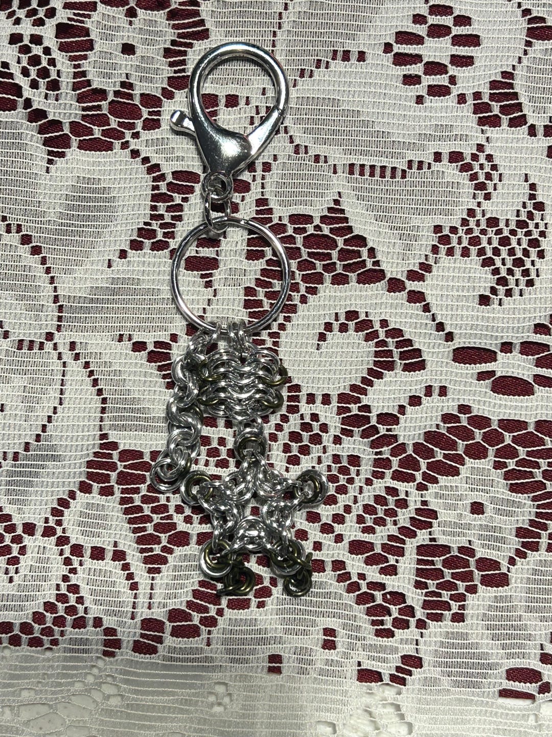 Chainmail Star Keychain - Etsy