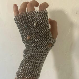 Chainmail Fingerless Gloves - Etsy