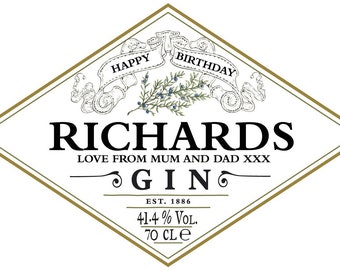 Hendricks Gin Label | Etsy