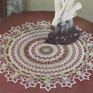 Lace Spring Flowers Doily, High Quality PDF Pattern Download, Row by ...