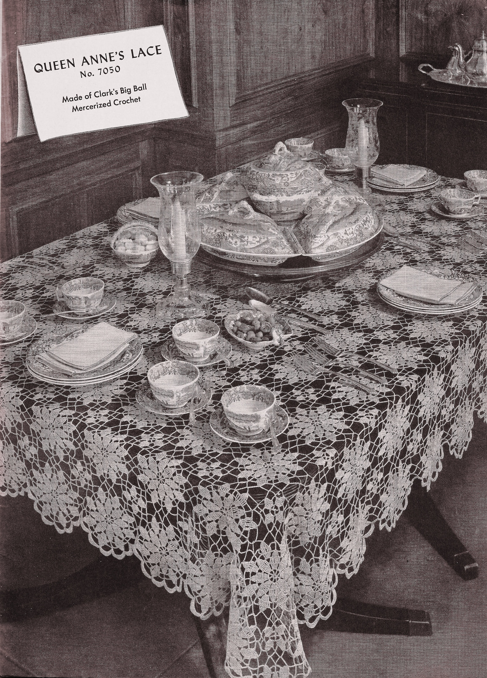 Queen Anne's Lace Vintage Rectangular Tablecloth, High Quality PDF ...