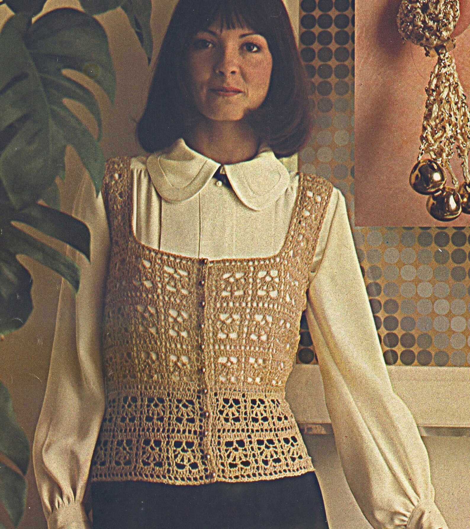 Crocheted Top, 1970's Style, Vintage Pattern, High Resolution Cleaned ...