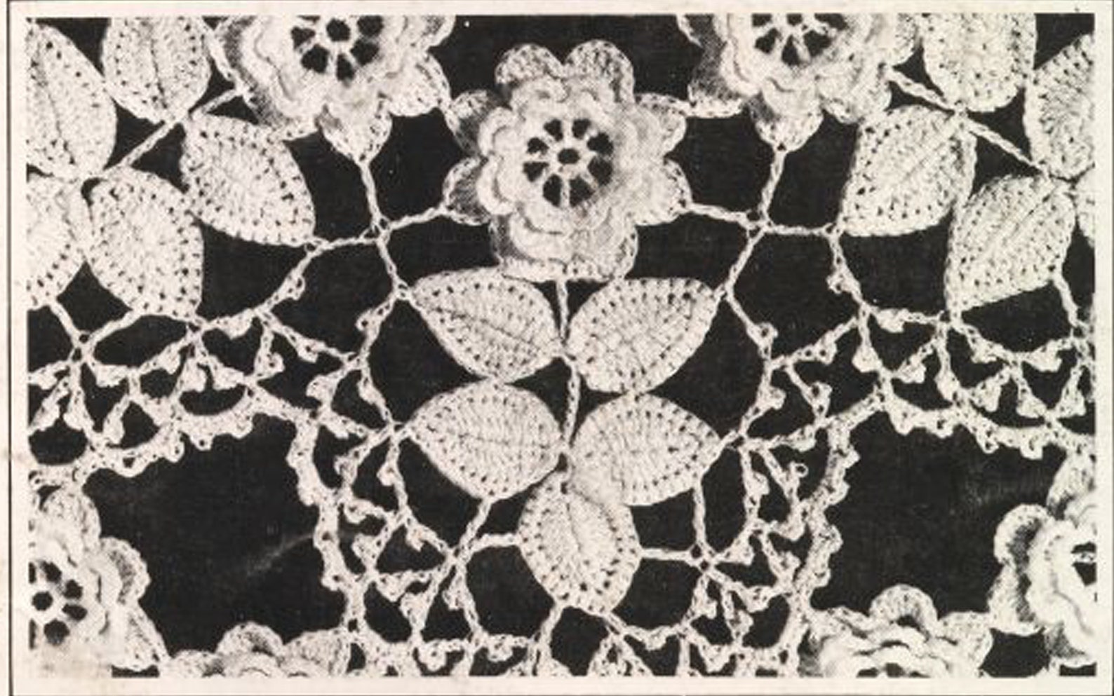 Irish Crochet Rose Doily, High Quality PDF Pattern Download, Row by Row ...