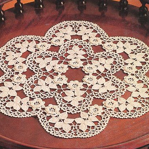 Irish Crochet Rose Doily High Quality PDF Pattern Download - Etsy