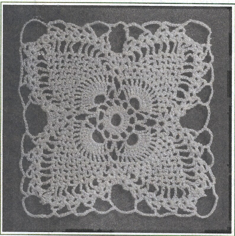 Pineapple Vintage Square Tablecloth, High Quality PDF Pattern Download ...