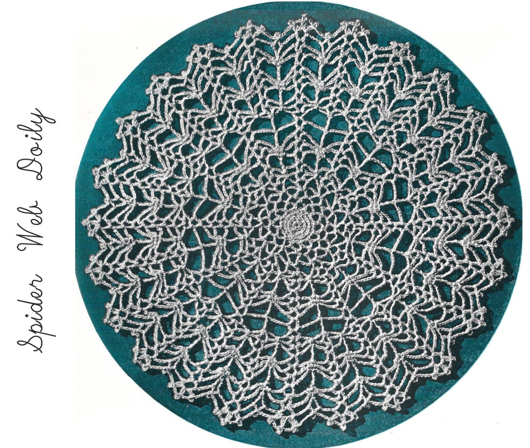 Spider Web, Floral Doily, High Quality PDF Pattern Download, Row by Row ...