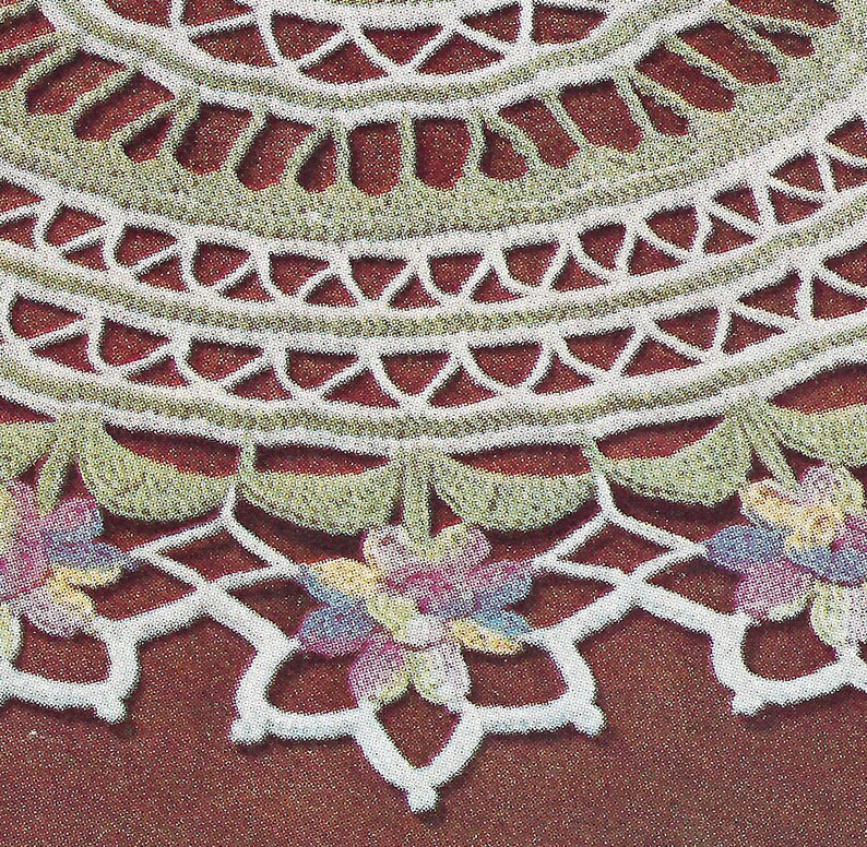 Lace Spring Flowers Doily, High Quality PDF Pattern Download, Row by ...