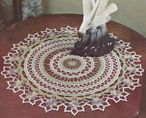 Lace Spring Flowers Doily High Quality PDF Pattern Download - Etsy