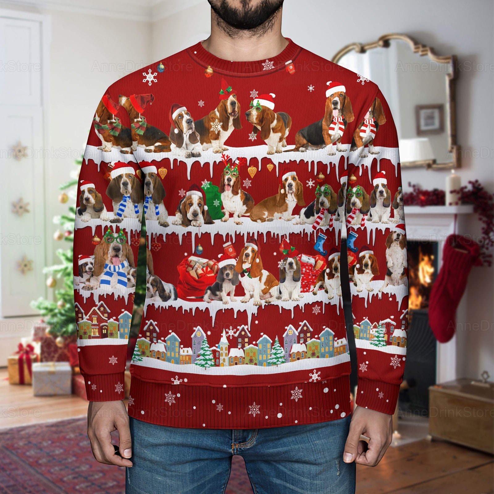Basset Hound Ugly Sweater Sold By Meerkat Karola Sku 39062572 30 Off Printerval