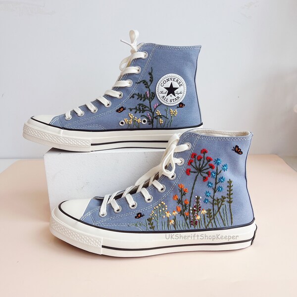 Floral Converse - Etsy