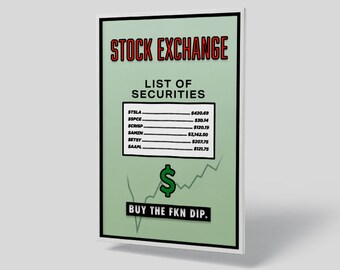 Stock Exchange Poster - Etsy