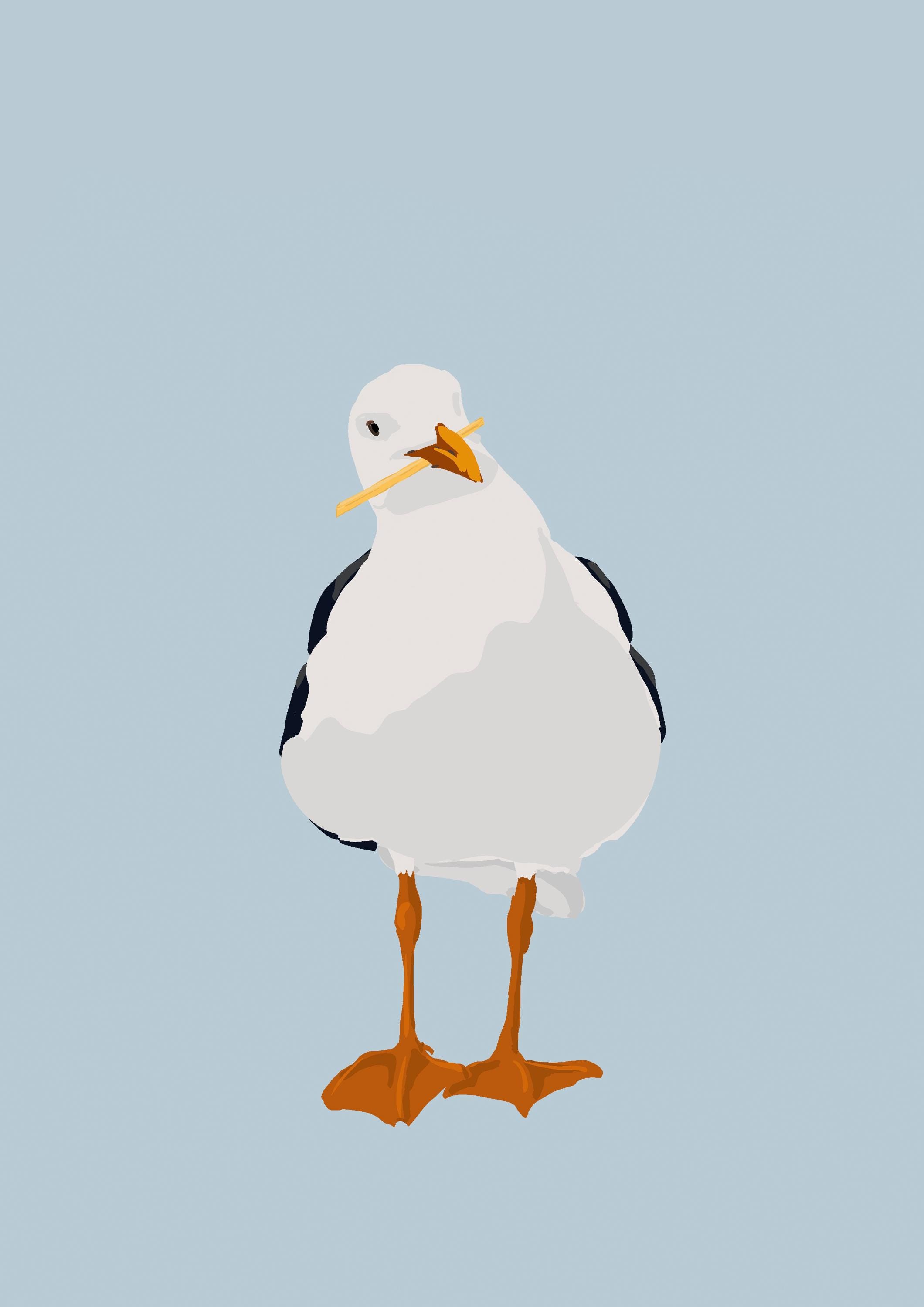 Seagull Print Set of 3, Printable Wall Art, Art Prints, Digital ...