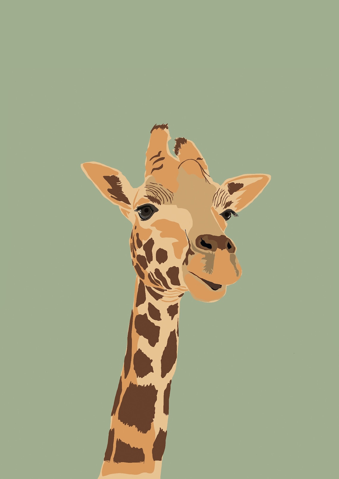 Giraffe Print Set of 3, Printable Wall Art, Art Prints, Digital ...
