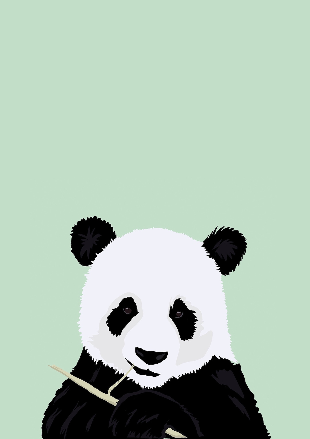 CUSTOM Background Panda Print, Printable Wall Art, Art Prints, Digital ...