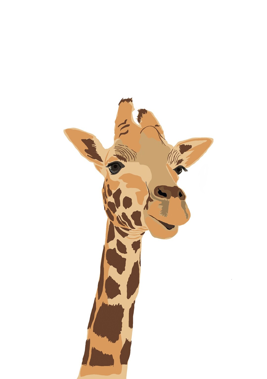 GIRAFFE PRINT, Printable Wall Art, Art Prints, Digital Download ...