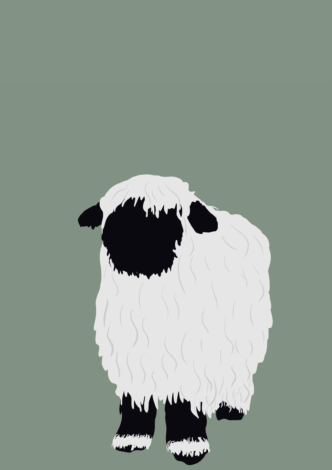 Valais Blacknose Sheep, Printable Wall Art, Art Prints, Digital ...