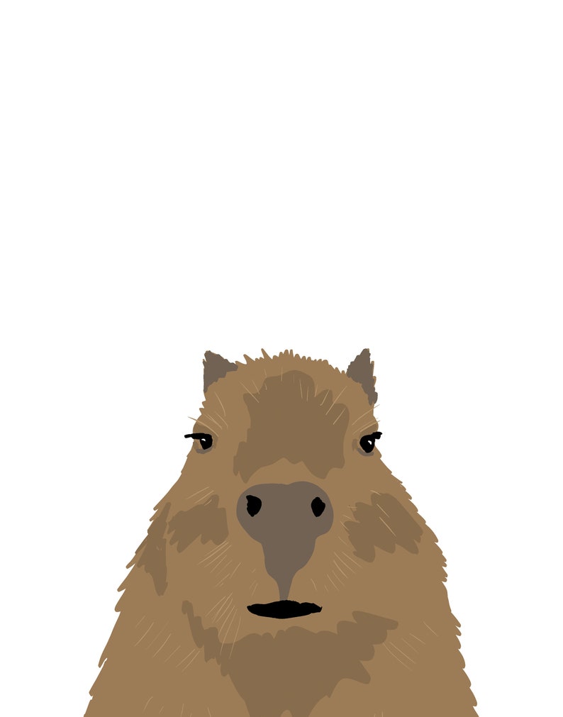 Capybara Print Set of 3, Printable Wall Art, Art Prints, Digital ...