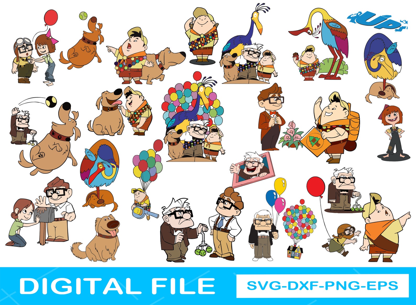 Up Movie SVG Up Svg Svg Pixar Up Carl and Ellie Up Chairs | Etsy