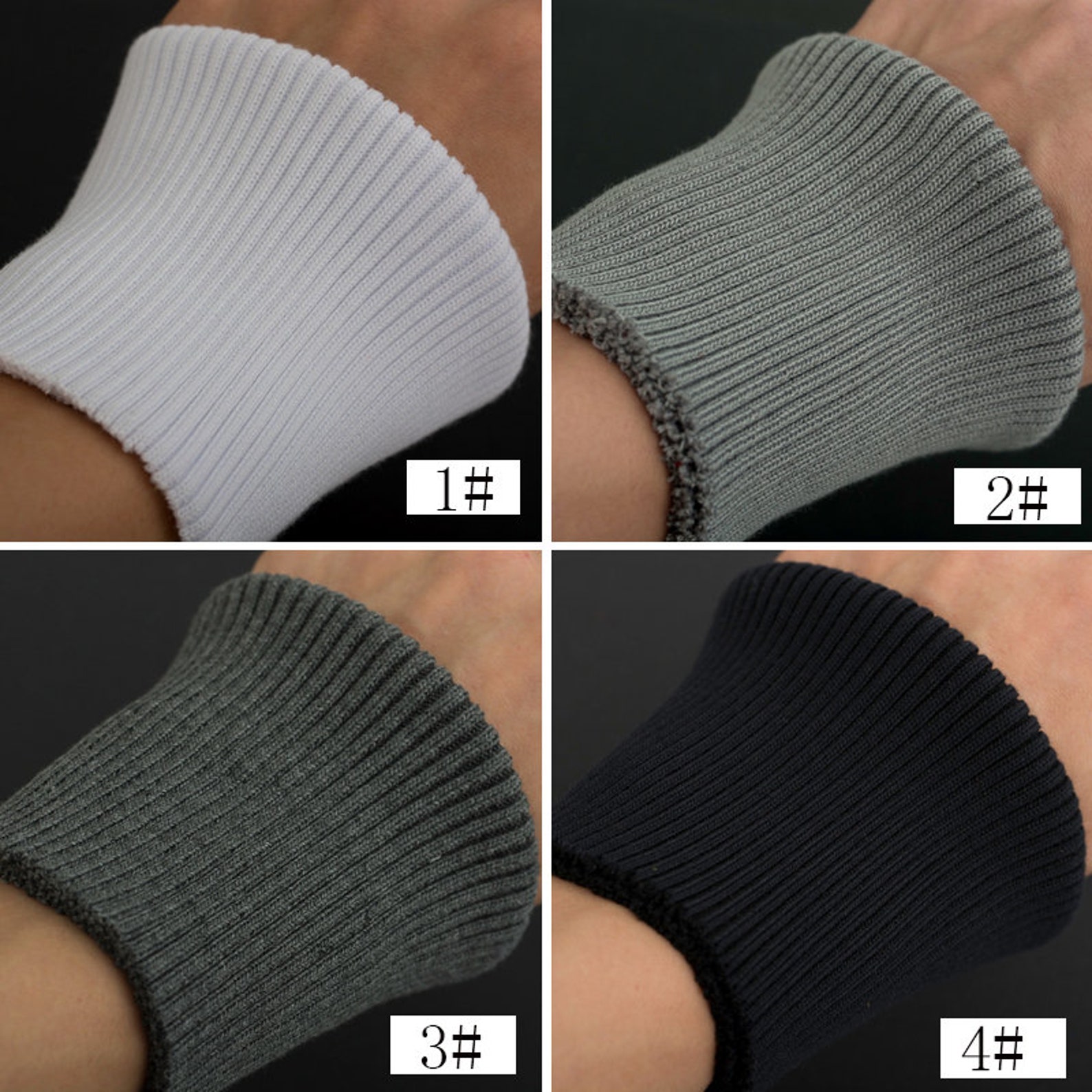 Finished Knitted Ribbed Cuffs Thick Elastic Accessories Down | Etsy