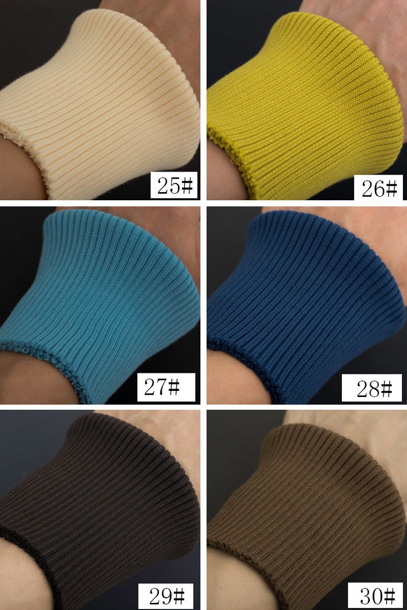 Finished Knitted Ribbed Cuffs, Thick Elastic Accessories, Down Cotton ...