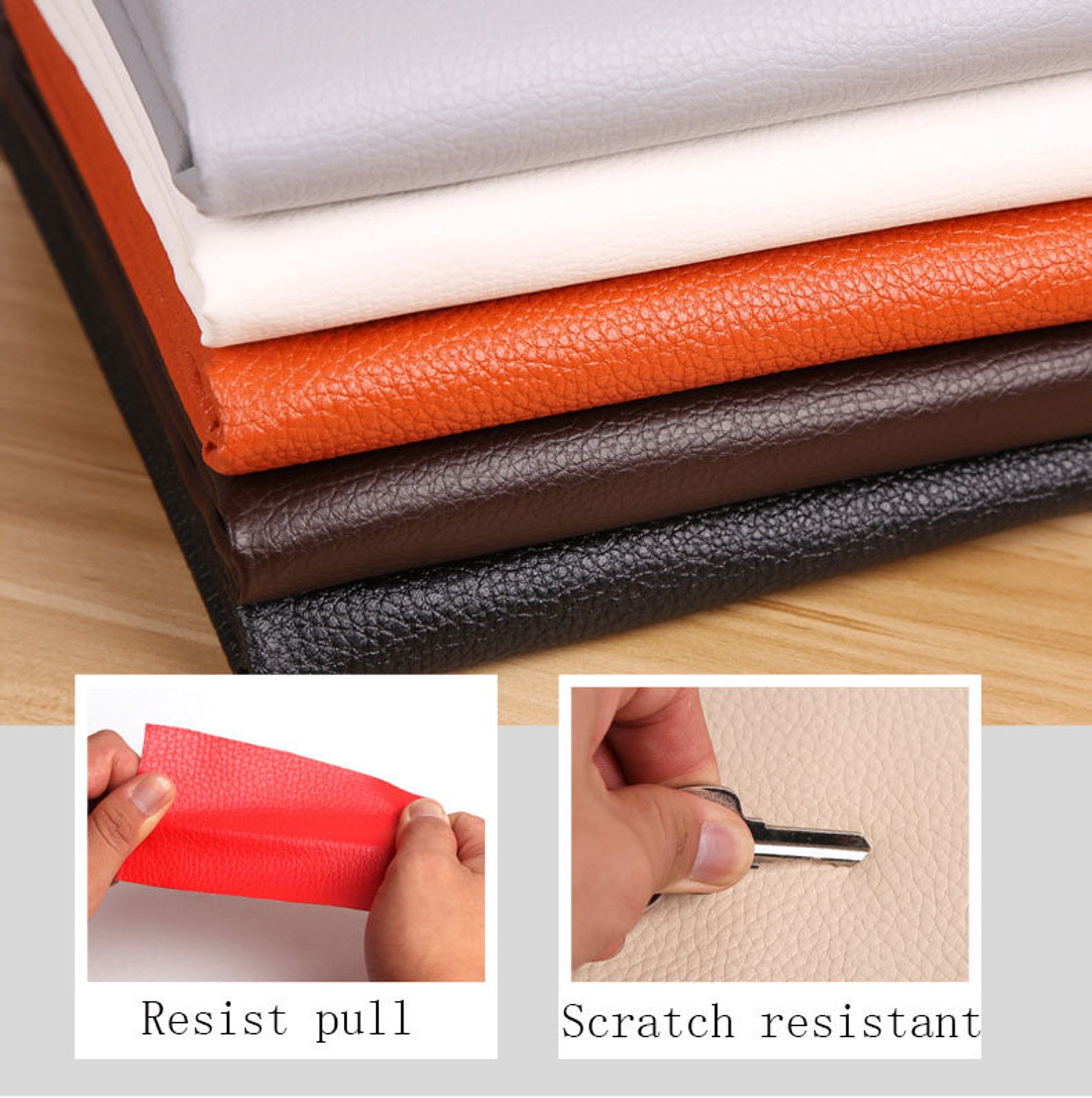 Large Litchi Pattern Leather Sofa Leather Fabric Upholstered - Etsy