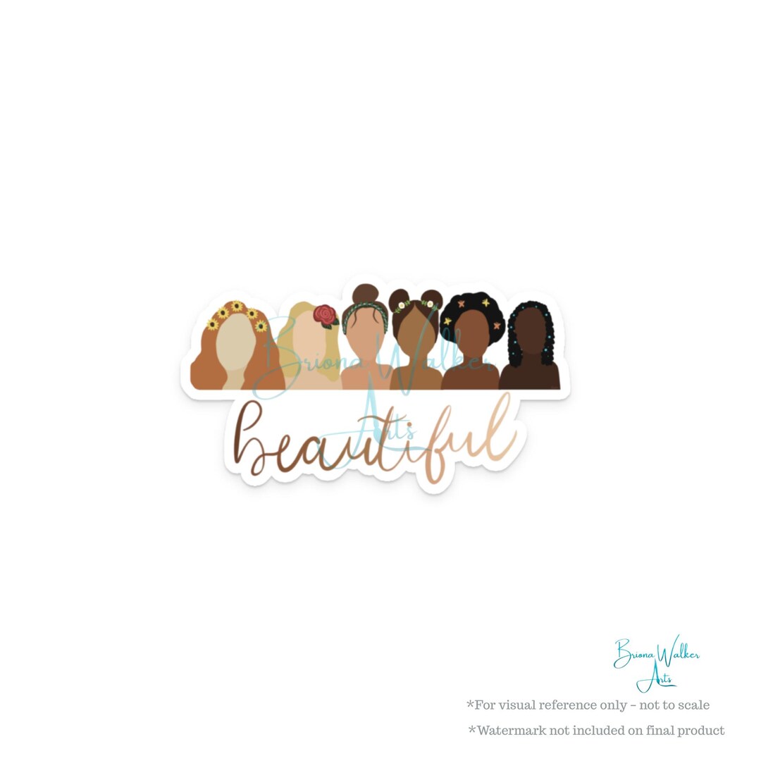Beautiful Women Sticker – Empowerment Vinyl Decal for Water Bottles ...