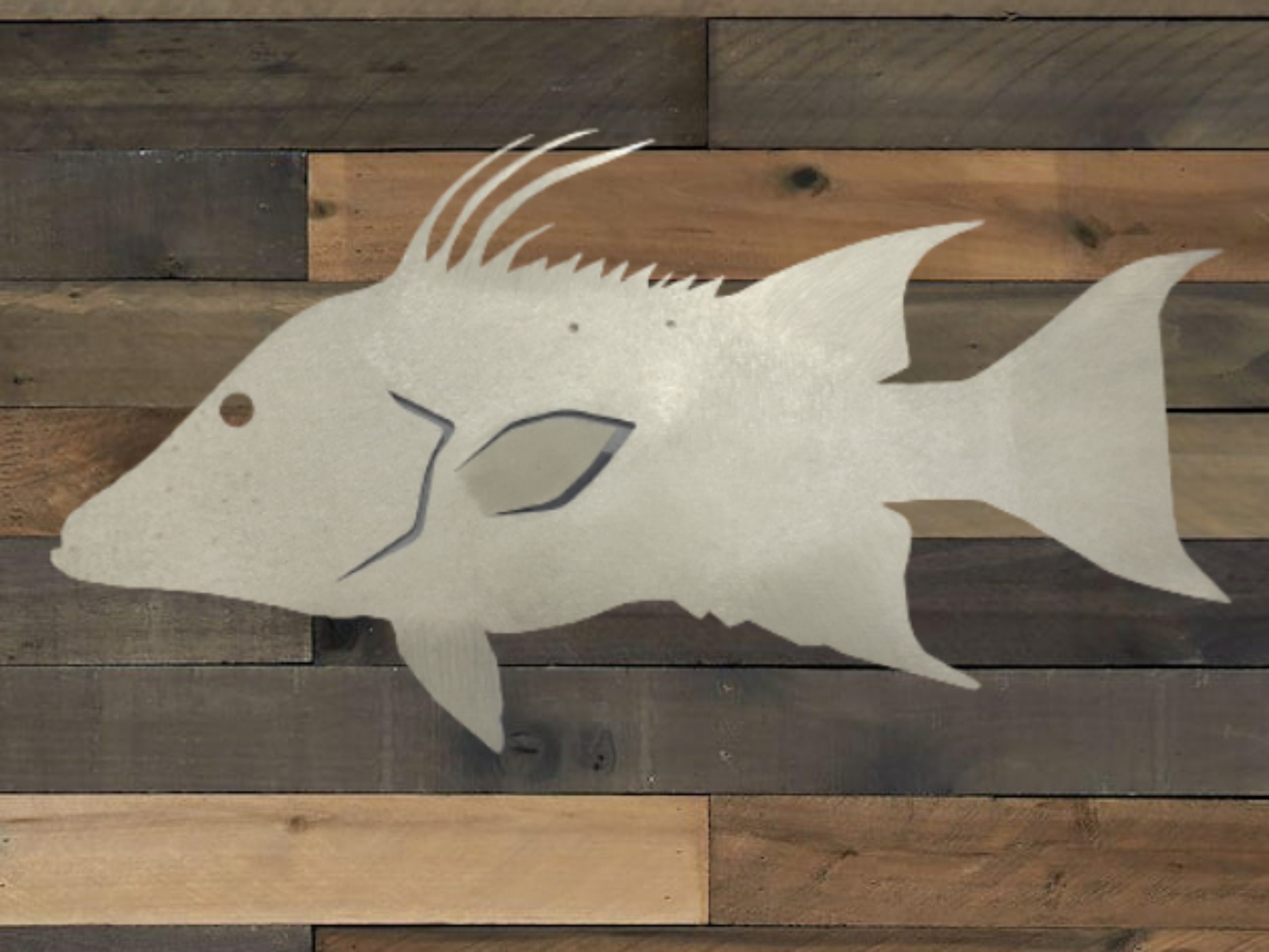 Hog Fish Silhouette Metal Art Work - Etsy