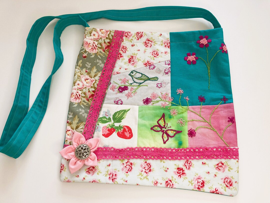 Girls Pretty Patchwork Slouch Bag/cross Body/ Sling Bag - Etsy