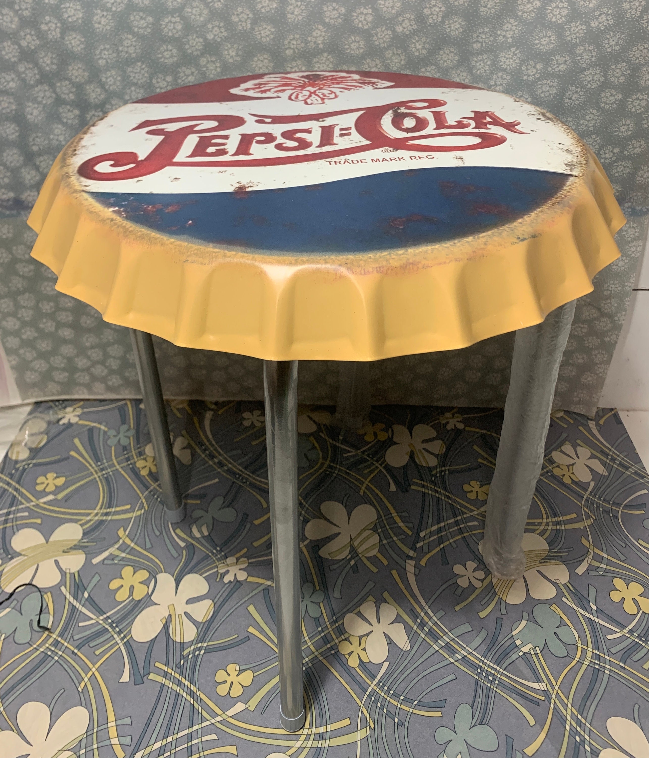 Pepsi Cola Bottle Top Table or Stool | Etsy