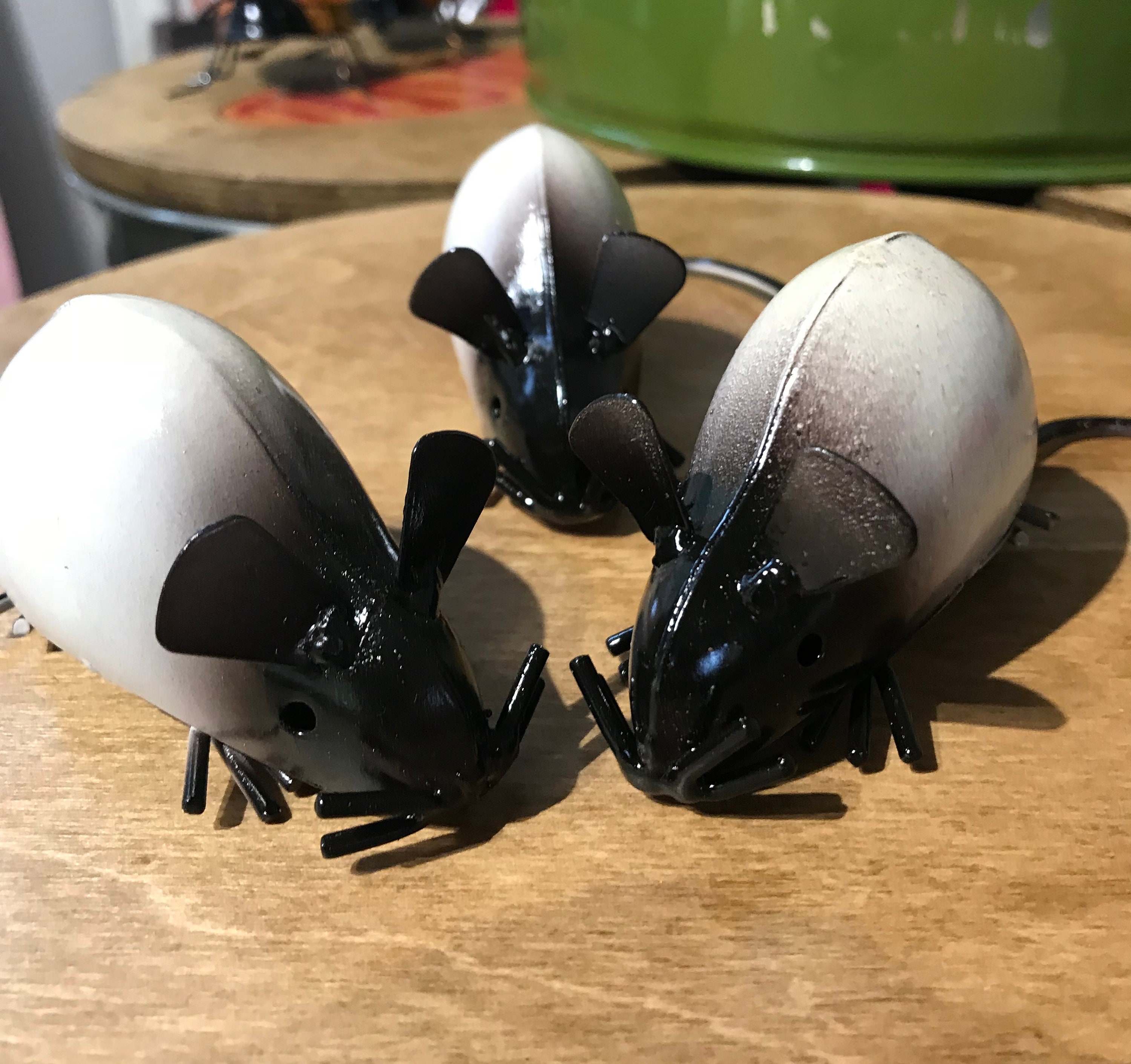 3 x Handcrafted Metal Mice Mouse Home Garden Ornament | Etsy 3 x Handcrafted Metal Mice Mouse Home Garden Ornament | Etsy