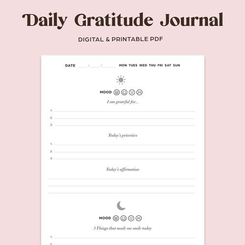 Daily Gratitude Journal for Self-care - Etsy