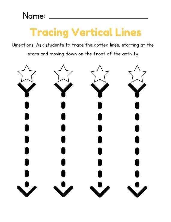 Tracing Stars Worksheets For Pre K