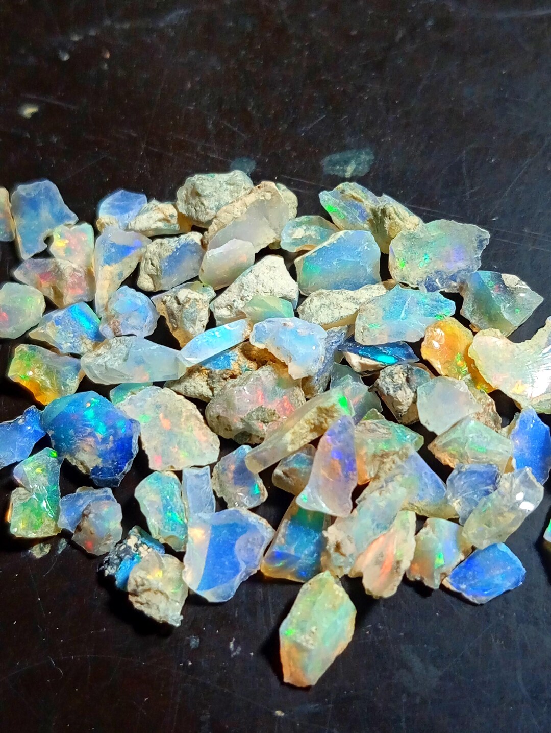 500pcs Opal Rough,natural Ethiopian Opal Raw,rainbow Fire Opal Raw,bulk ...
