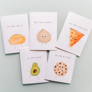 Foodie Pun Valentine's Day Greeting Cards / Love Cards - Etsy