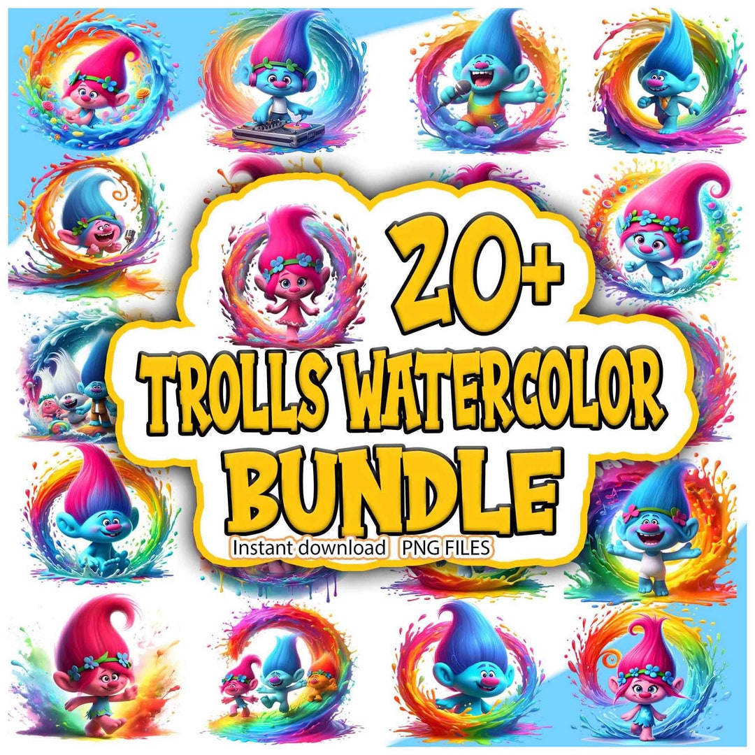 Trolls Svg Bundle, Trolls Png, Svg for Cricut, Svg Birthday, Trolls ...