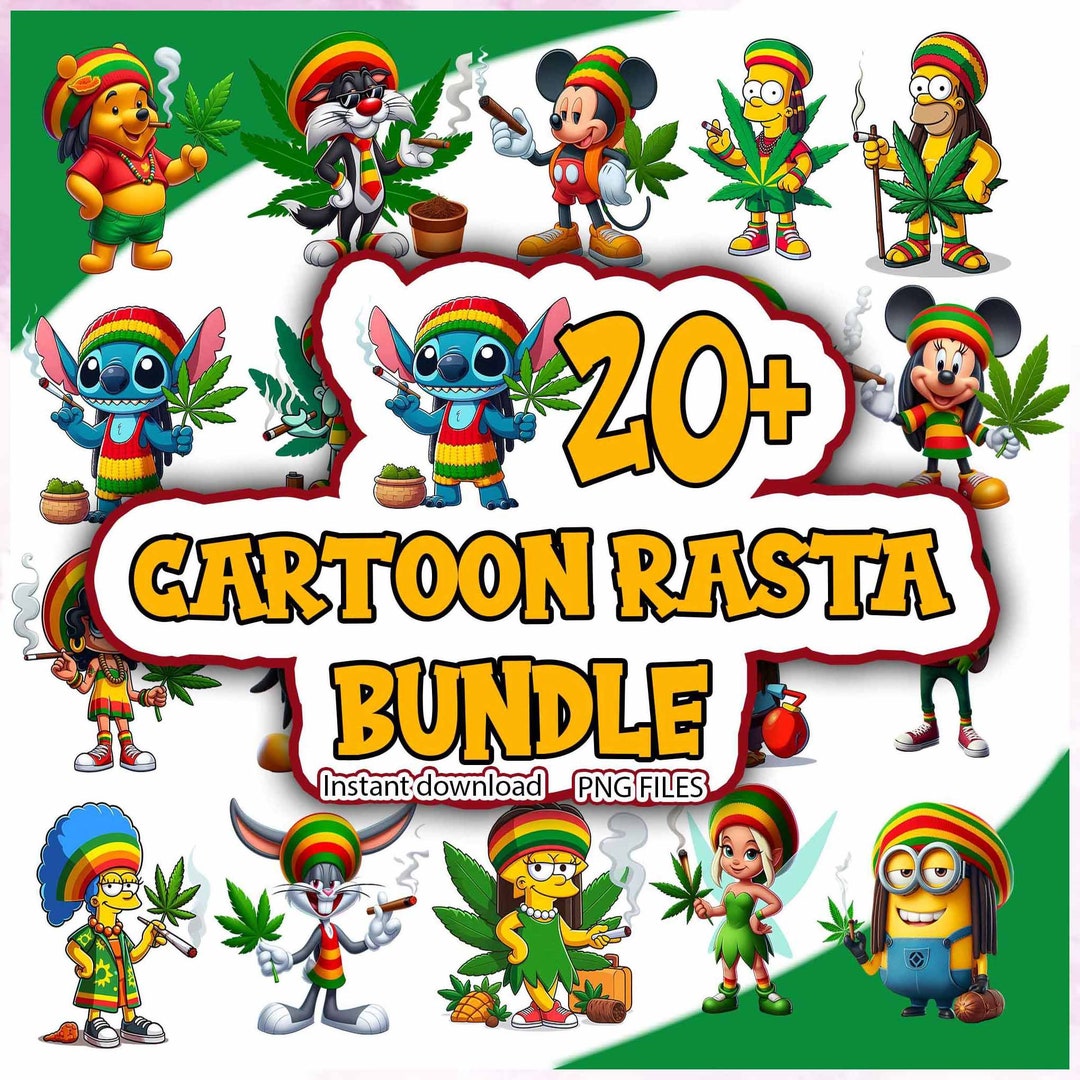 Hip Hop Jamaican Rasta Cartoon PNG, Graffiti Cartoon PNG Instant ...