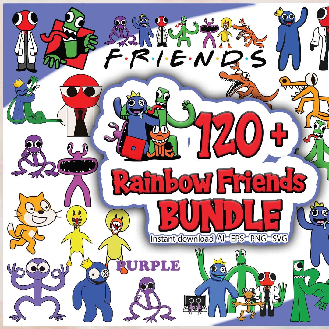 Mega Bundle Rainbow Friends SVG and PNG File, Rainbow Friends Bundle ...