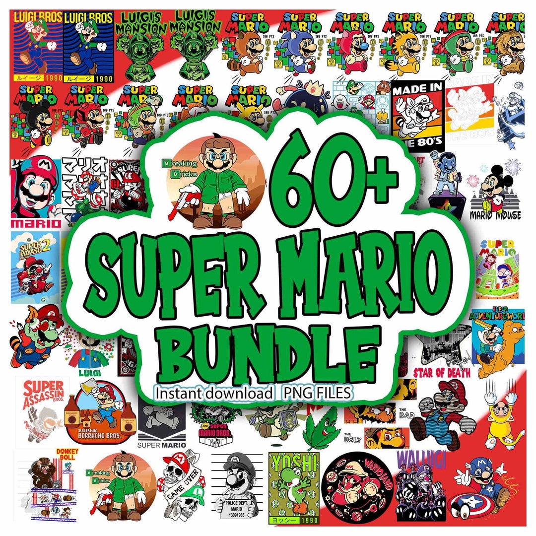 Super Mario SVG Bundle for Cricut and Sublimation, Mario Cut Files ...