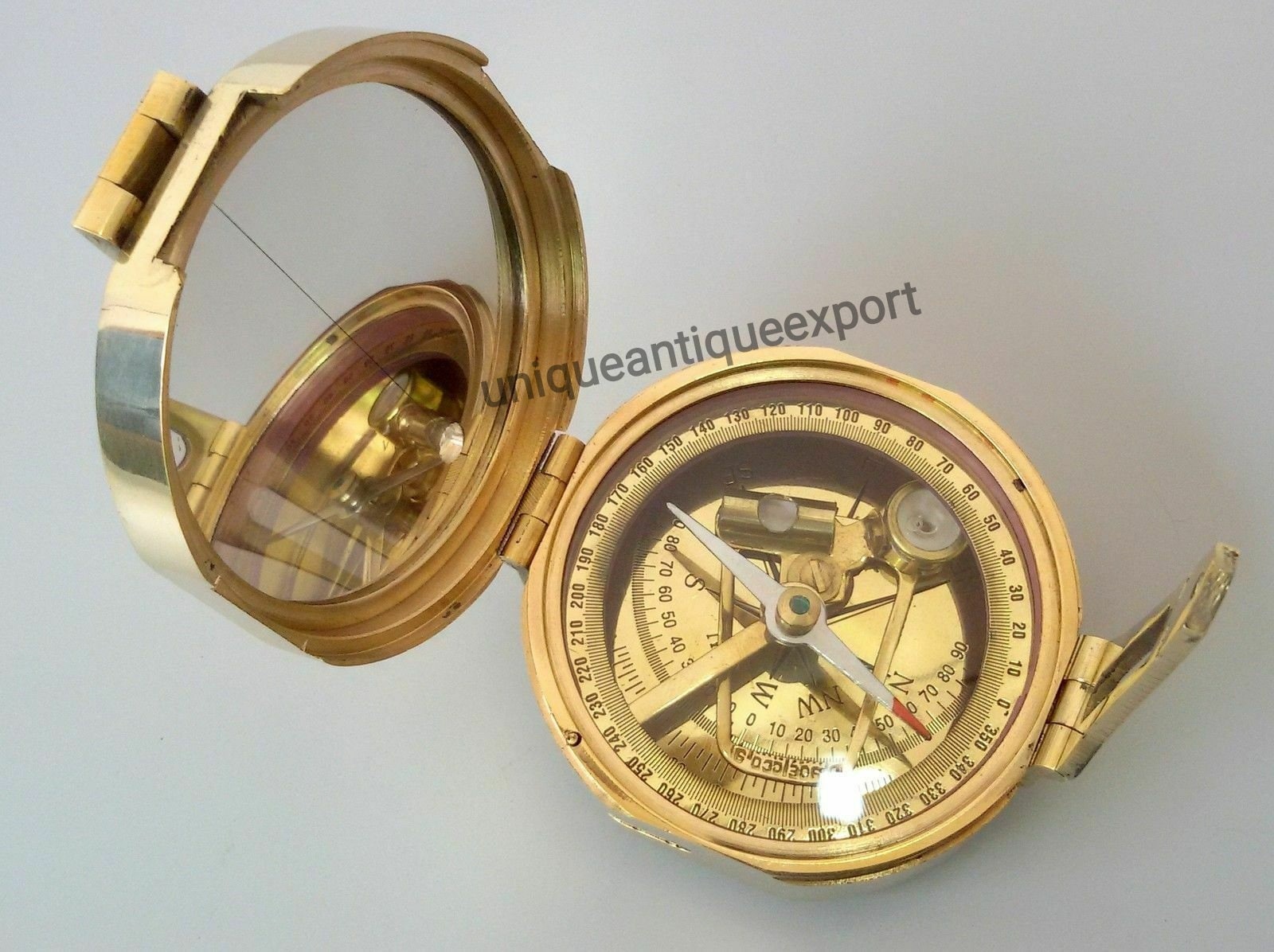 Vintage Natural Solid Brass Golden Sine Brunton Compass / - Etsy