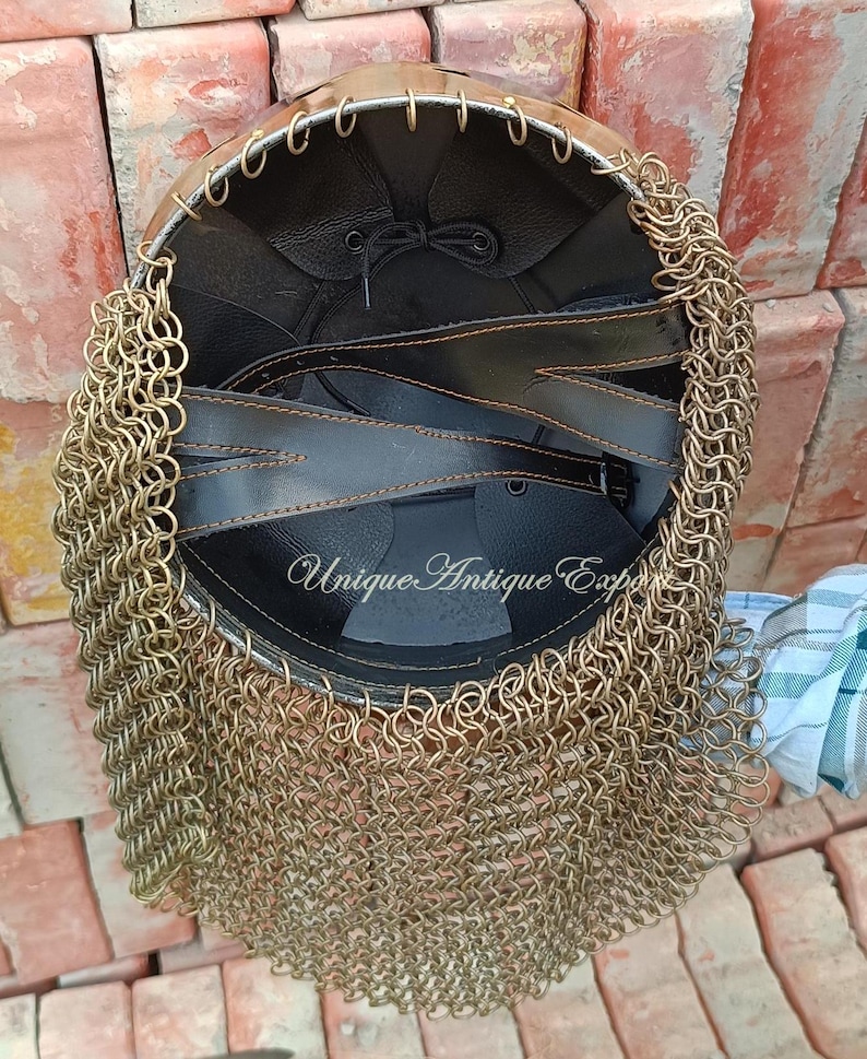 King Arthur Royal Crown Helmet With Chain: Medieval Armor - Etsy