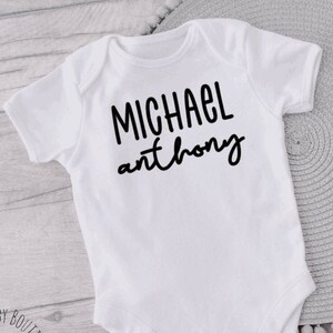 Personalized Baby Boy Name Onesie First and Middle Name - Etsy
