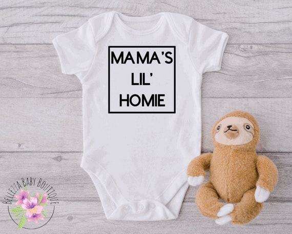 Mamas Lil Homie Baby Boy Onesie Little Homie Baby Bodysuit | Etsy