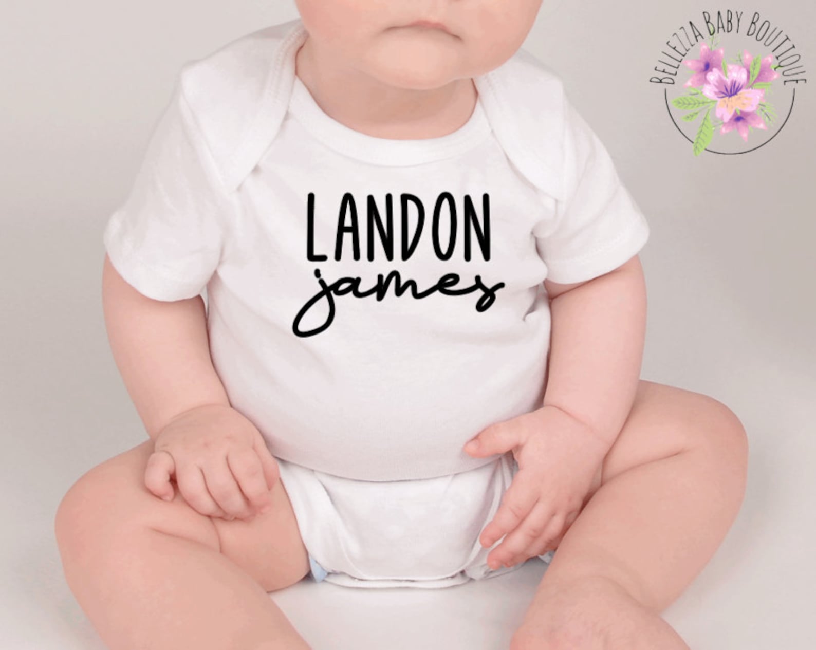 Personalized Baby Boy Name Onesie First And Middle Name | Etsy