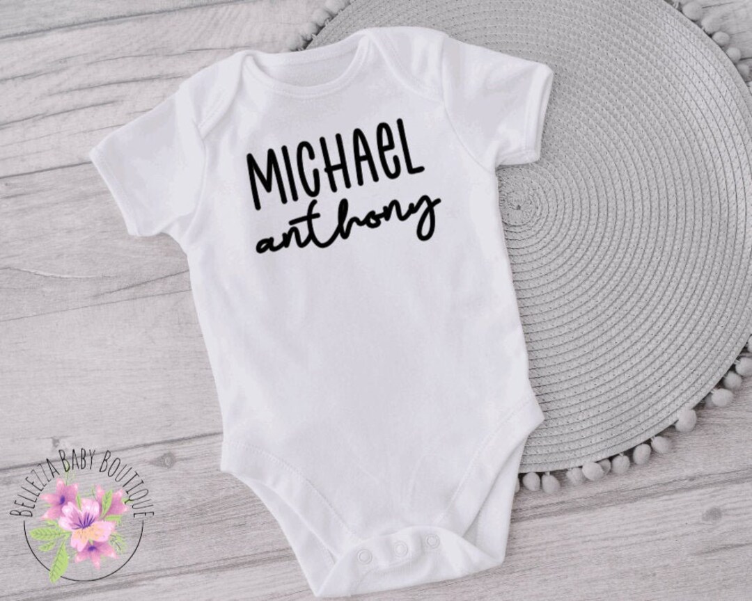 Personalized Baby Boy Name Onesie First and Middle Name - Etsy